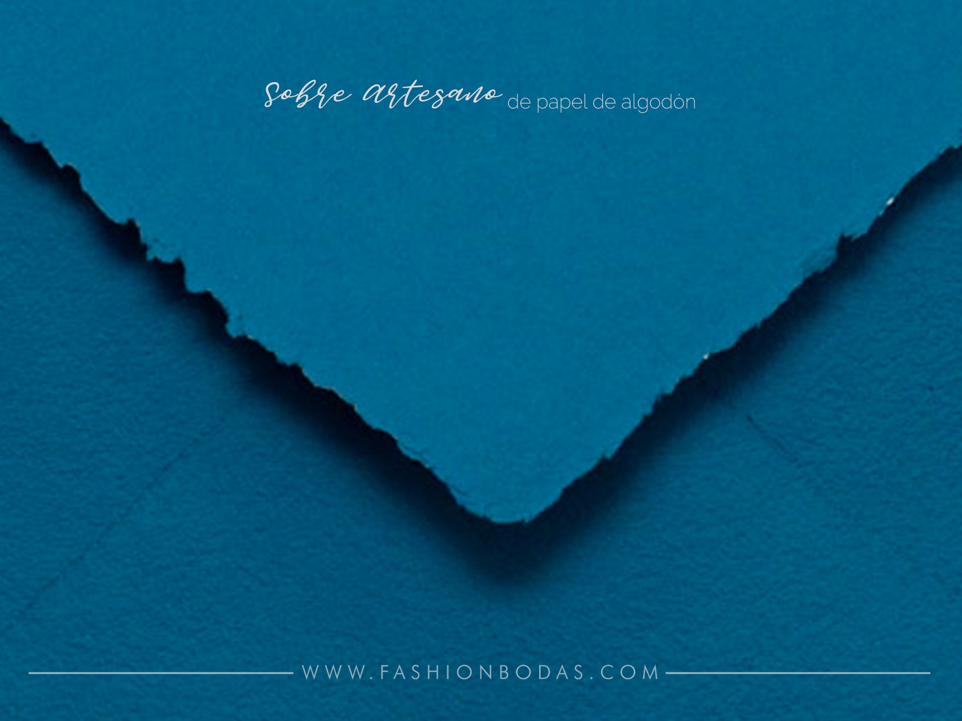 Sobres artesanales para invitaciones de boda | Sobre ALGODÓN AZUL MARINO
